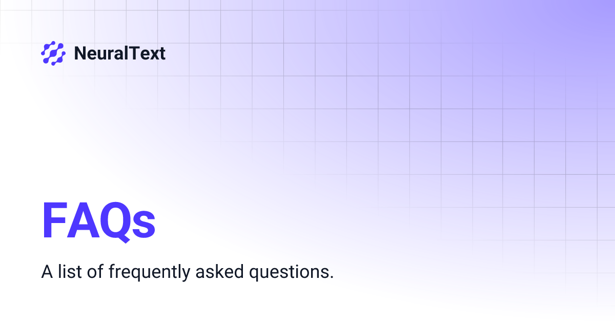 FAQs | NeuralText